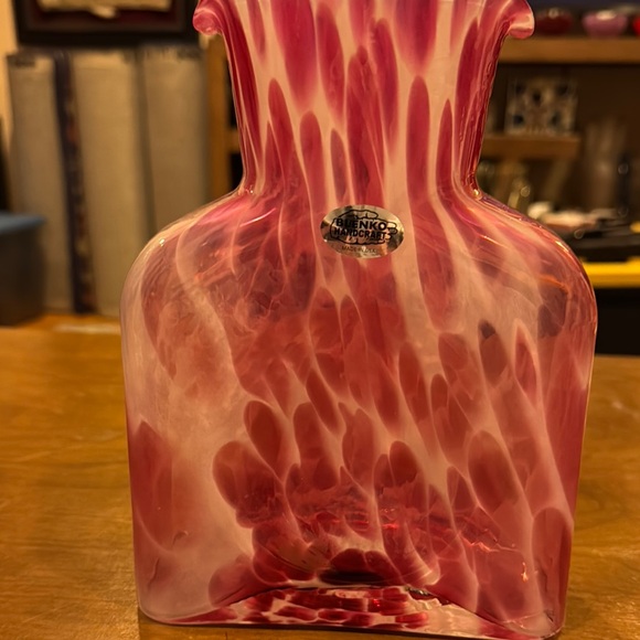 Accents | Blenko 384 Pitcher With Pink And White Swirl | Poshmark